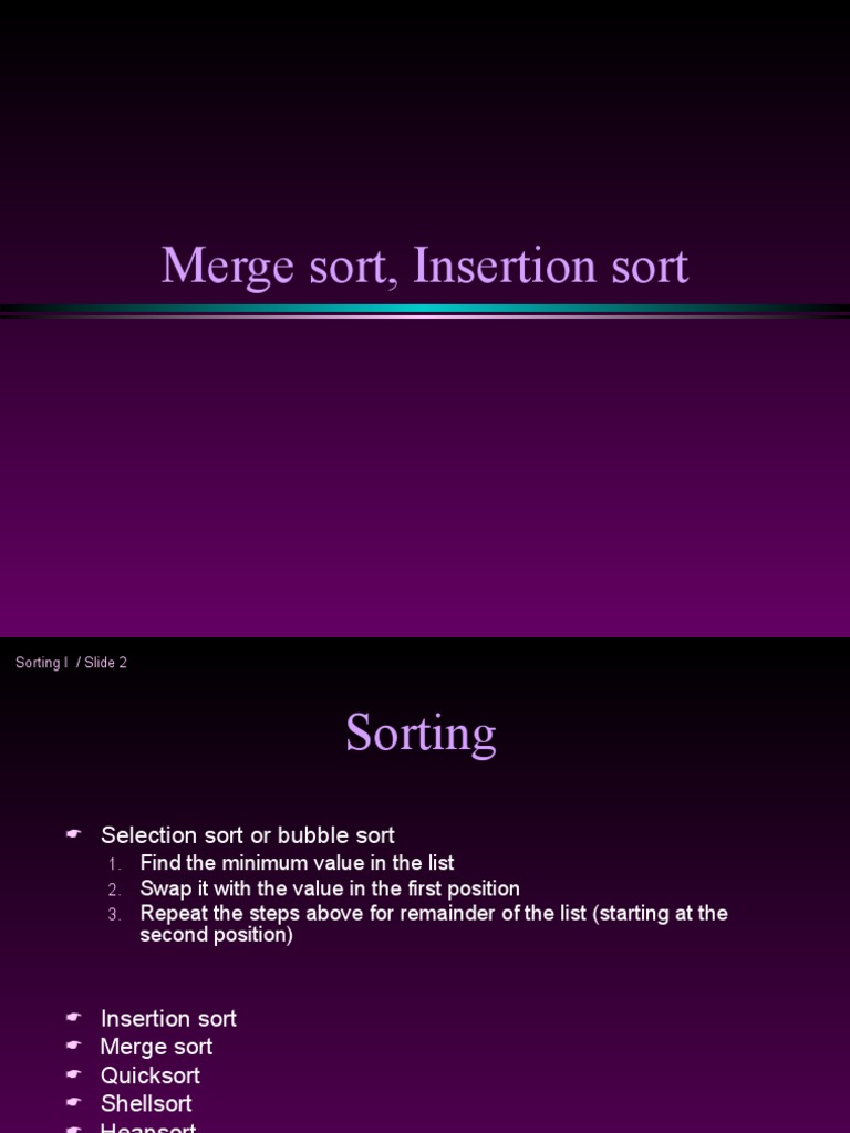 Insertion Merge Sort | Download Free PDF | Discrete Mathematics | Algorithms