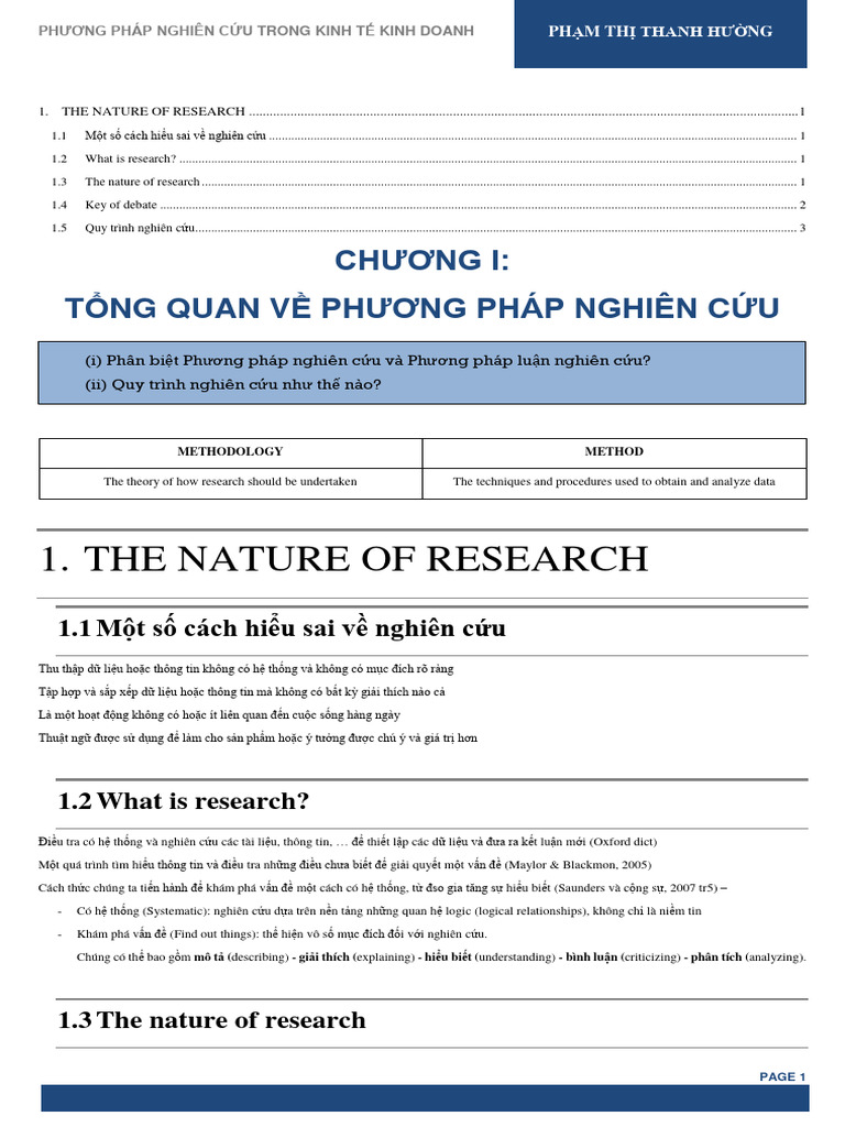 CHAP 1 - Overview of Research Methodology-1 | PDF