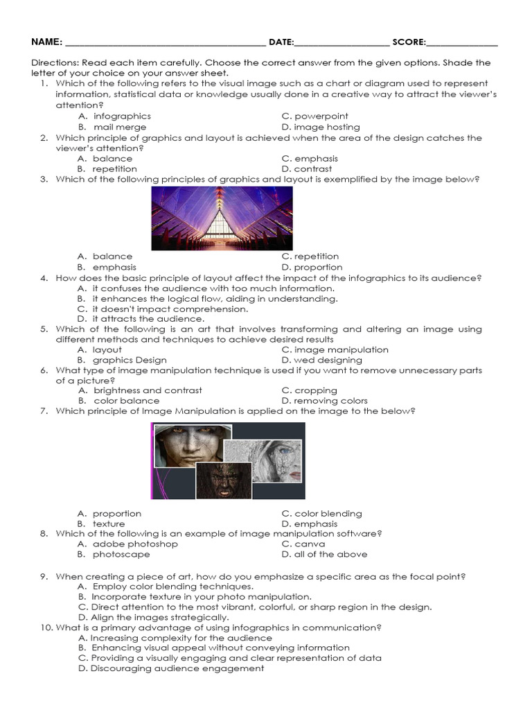 ICT-Post-Test | PDF | Web Design | Image Editing