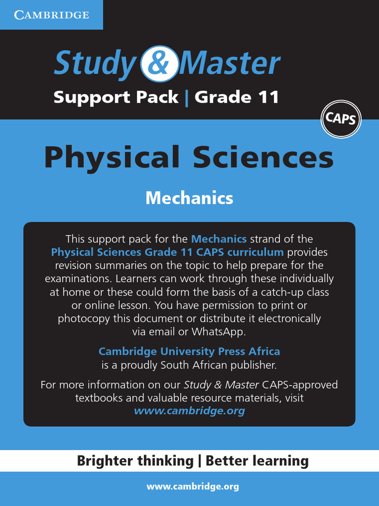 GR11 Support Pack For Mechanics | PDF | Force | Weight