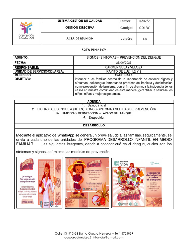 Pi - 5174 - Dengue - Rayito de Luz - Agosto | PDF