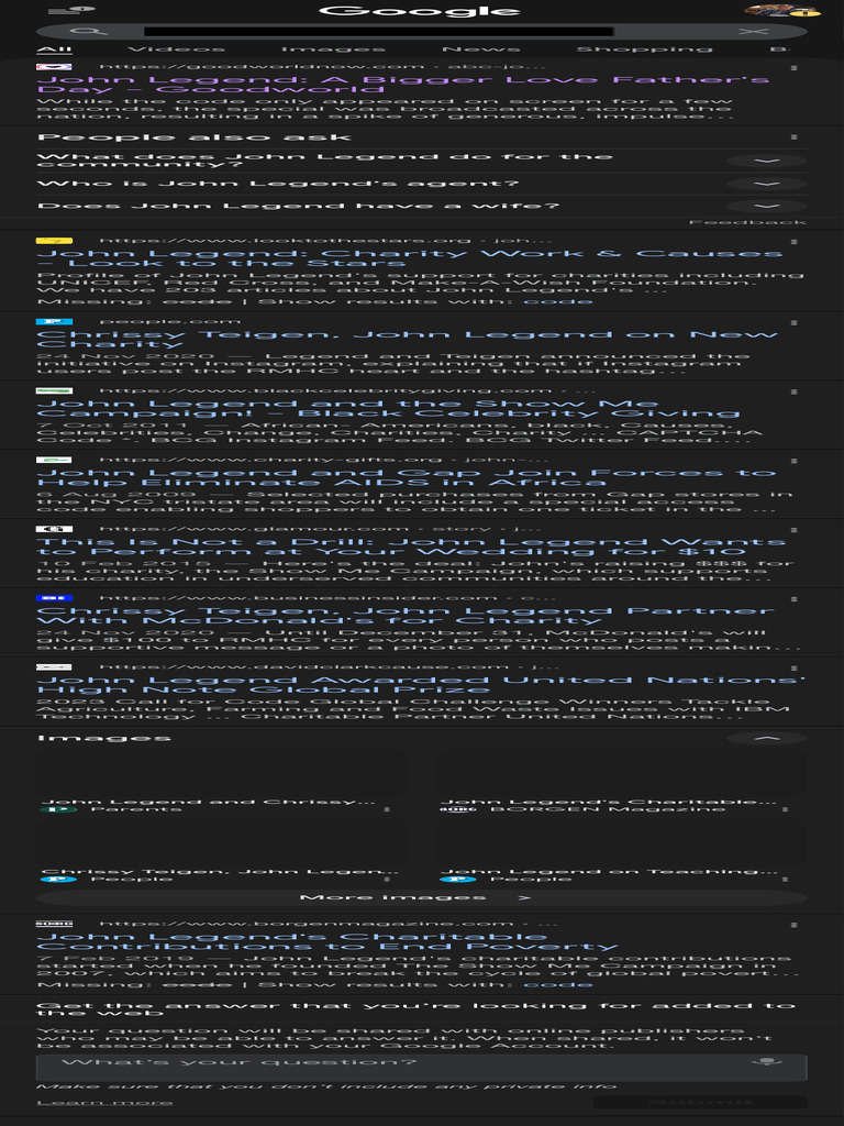 What Is John Legend Charity Code - Google Search | PDF | World Wide Web ...