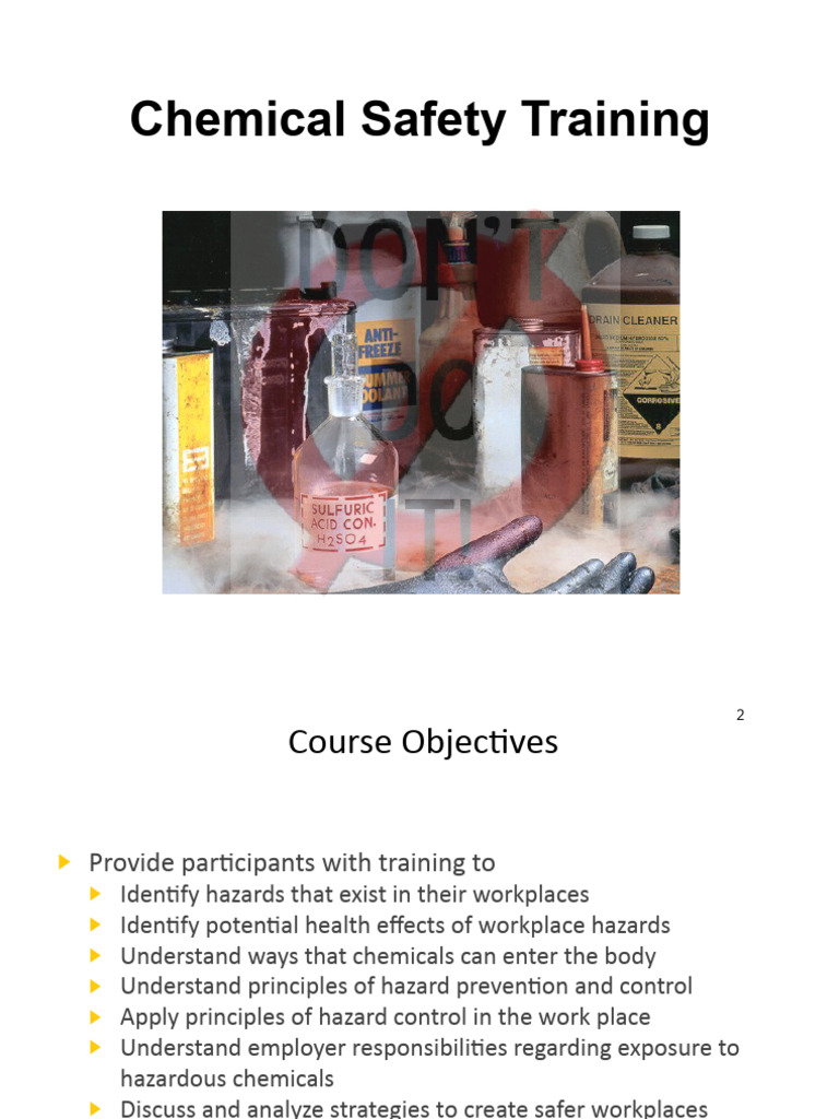 Chemical Safety Training Overview | PDF | Chemical Substances | Chemistry