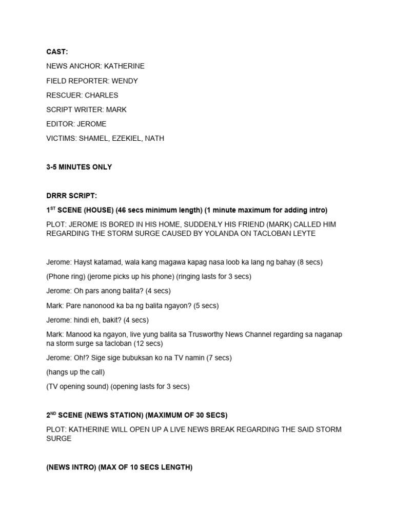 DRRR Script 4TH Grading | PDF | Typhoon | Atmospheric Circulation