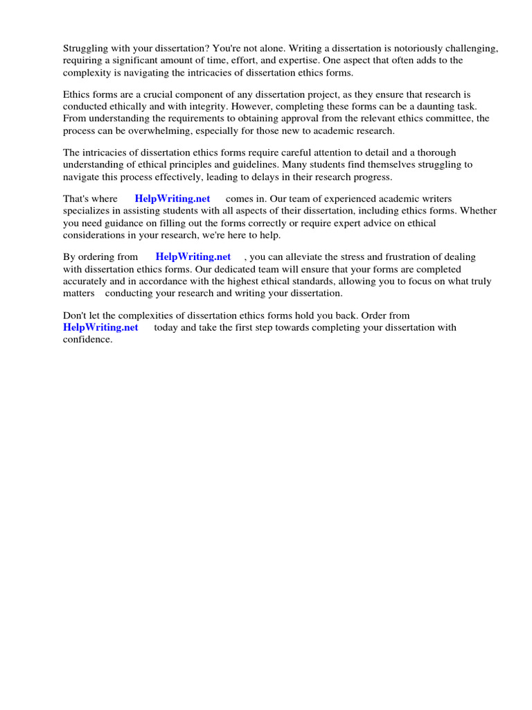 Dissertation Ethics Forms | PDF | Methodology | Informed Consent