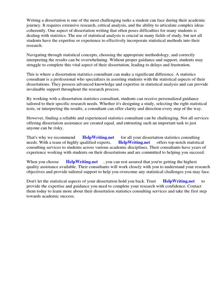 Dissertation Statistics Consultant Pdf Statistics Data Analysis