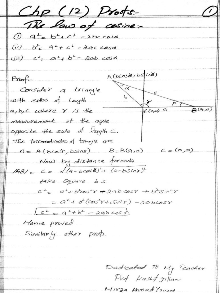 Ch12 Formula Proofs FSC Part1 | PDF