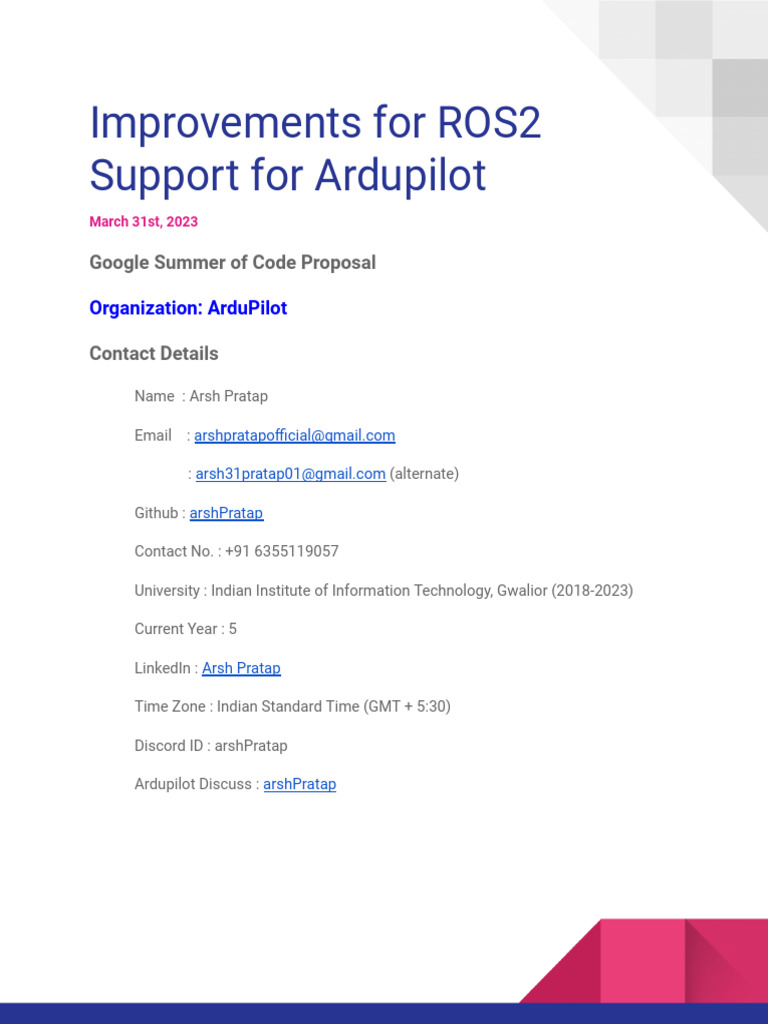 GSoC-23 Proposal Arsh Pratap Selected | PDF | Software Engineering | Computer Engineering