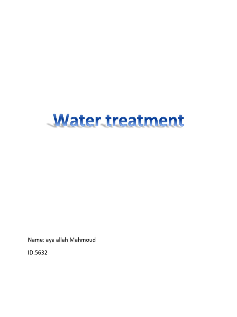 Water Treatment | PDF | Water | Foam