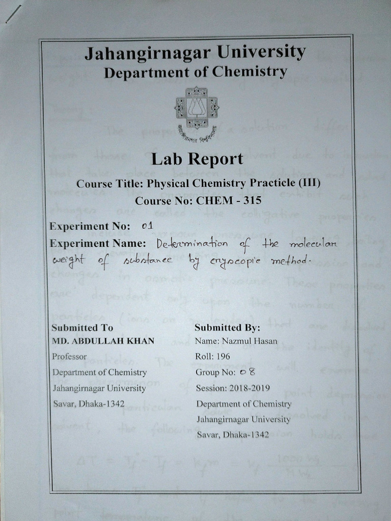 Physical Chemistry Lab | PDF