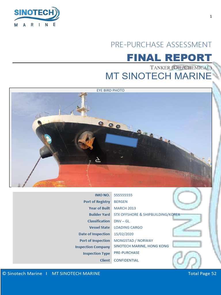 Client Final Report Tanker Oil Chemical Sample - Compressed | PDF | Oil ...