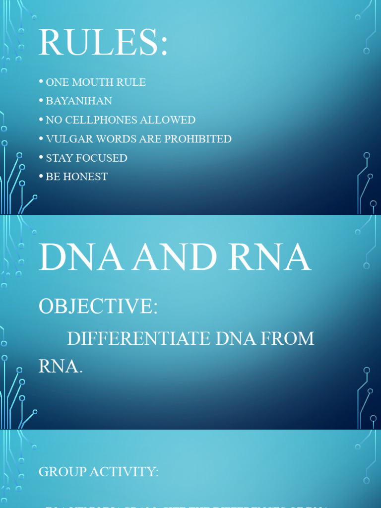 Dna VS Rna | PDF | Rna | Dna