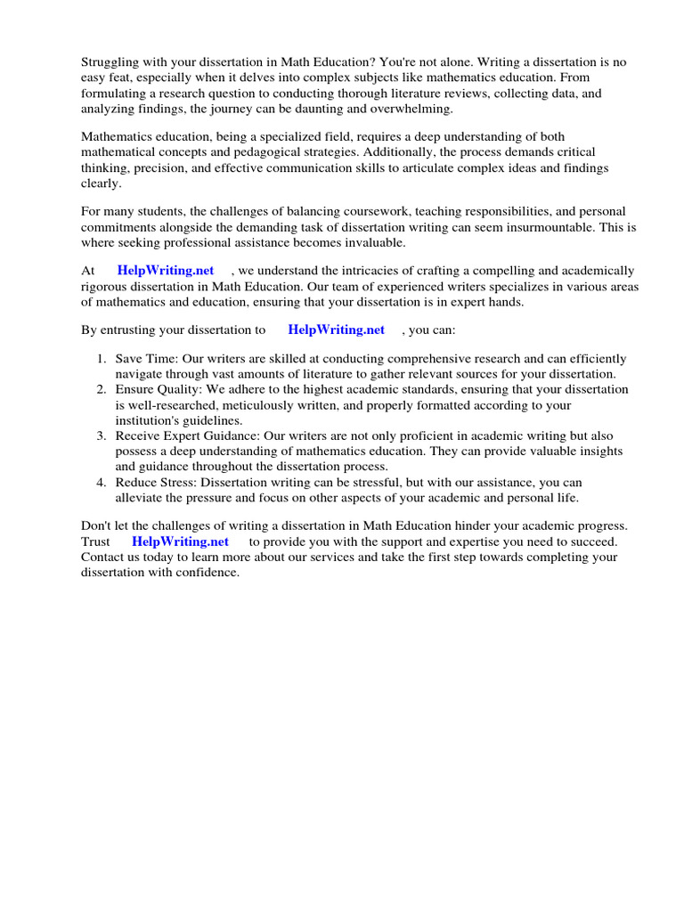 Dissertation Math Education | PDF | Thesis | Mathematics