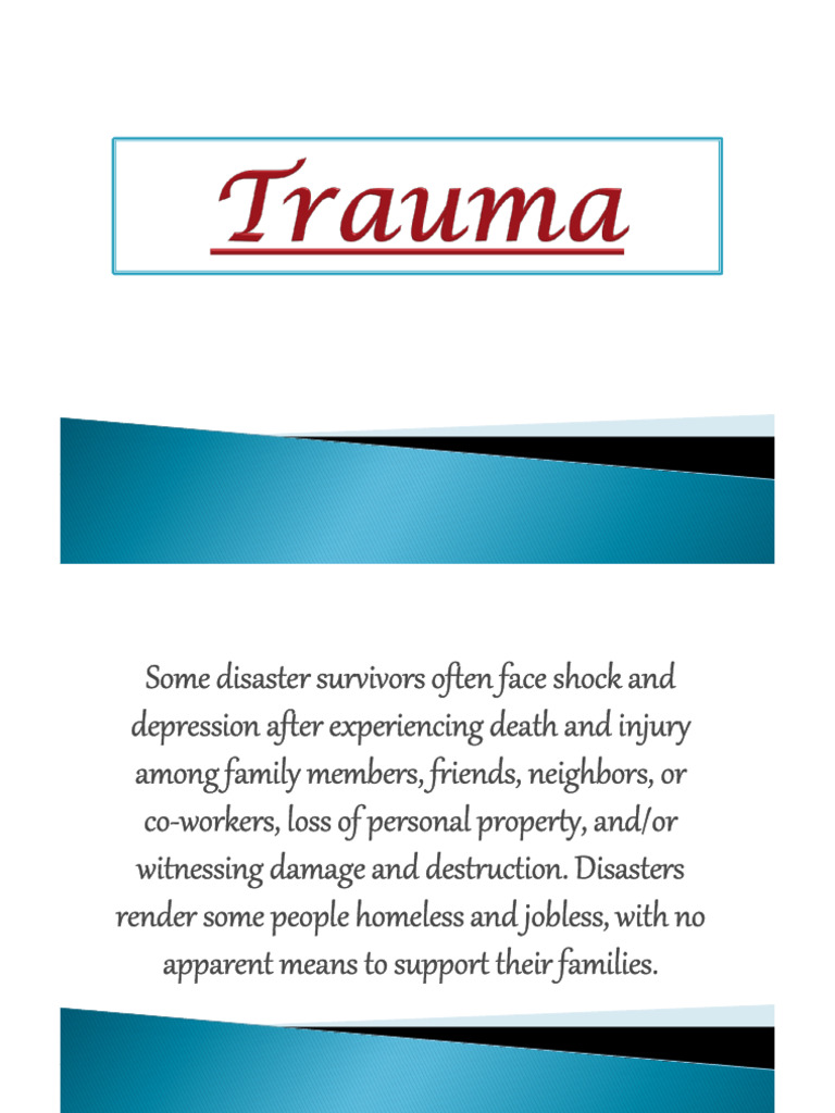 Trauma Presentation | Download Free PDF | Natural Disasters ...