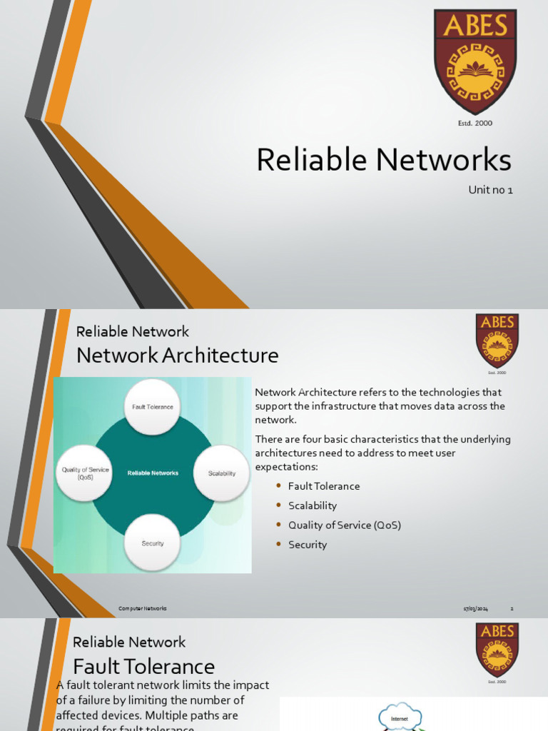 05 Reliable Networks | PDF | Computer Network | Quality Of Service