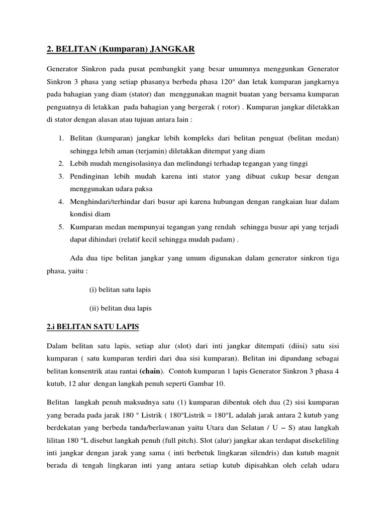 Kuliah 2. Belitan Jangkar Gen Sinkron | PDF