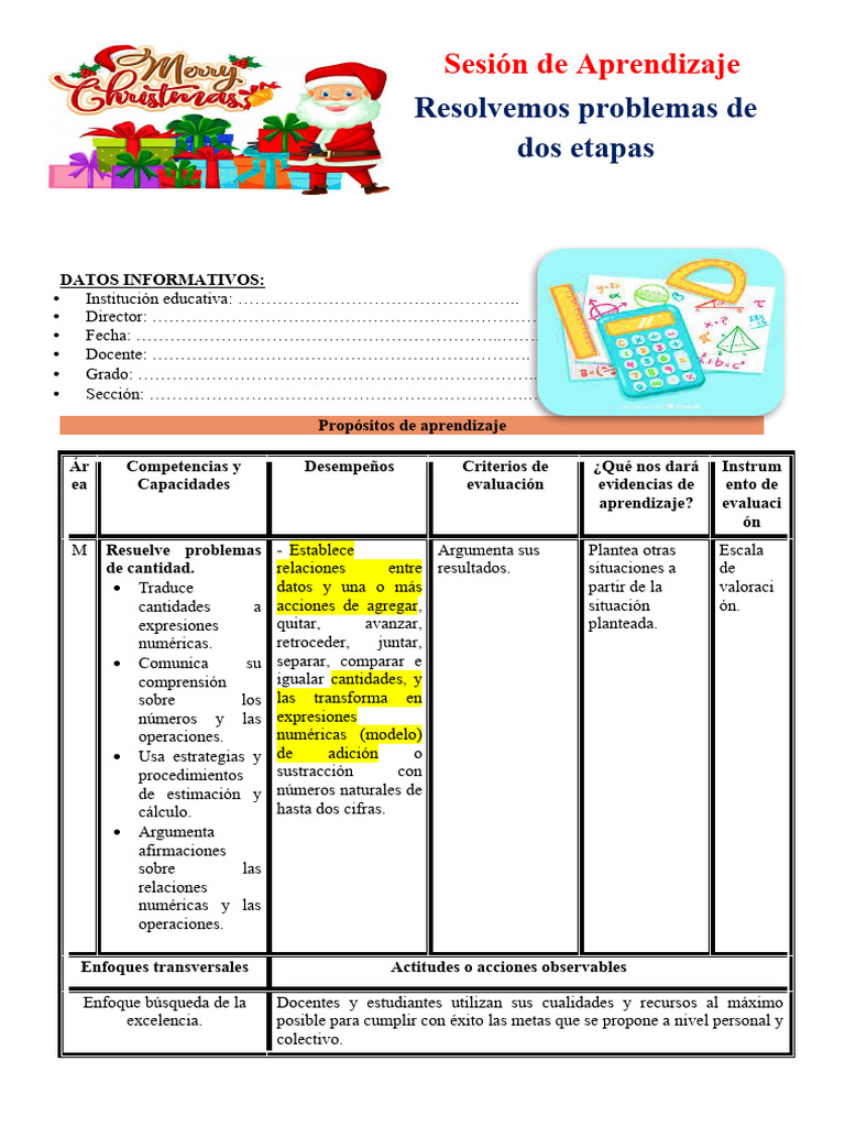 Resolución de Problemas Matemáticos | PDF | Evaluación
