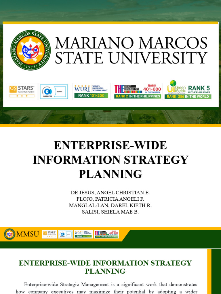 Enterprise-Wide Information Strategy Planning | PDF | Strategic ...