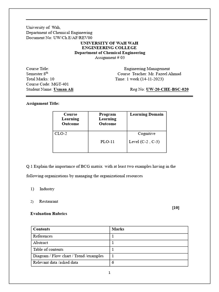 Assignment # 03(EM) | PDF | Business | Business Economics