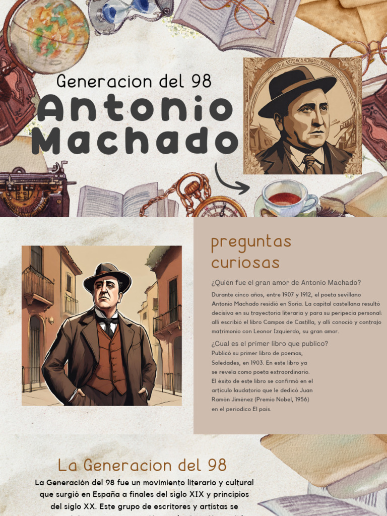 Antonio Machado Biografia PDF PRESENTACION | PDF