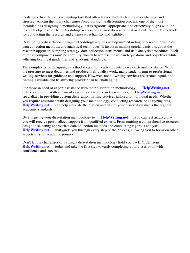 Dissertation Design Methodology | PDF | Methodology | Thesis