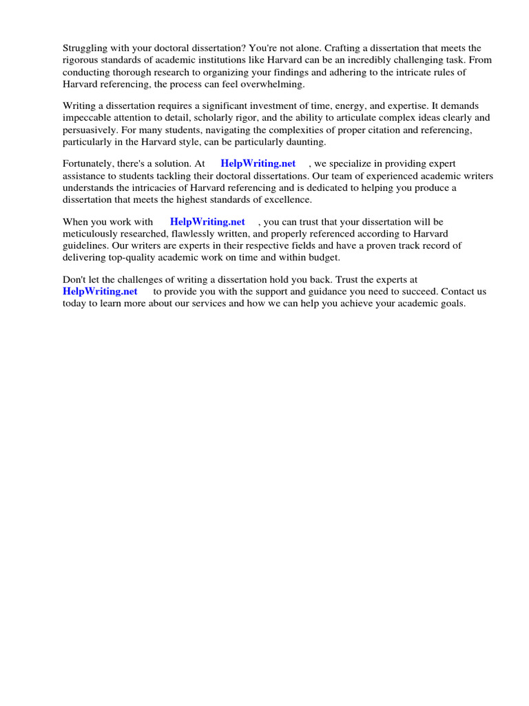Harvard Referencing Doctoral Dissertation | PDF | Thesis | Citation