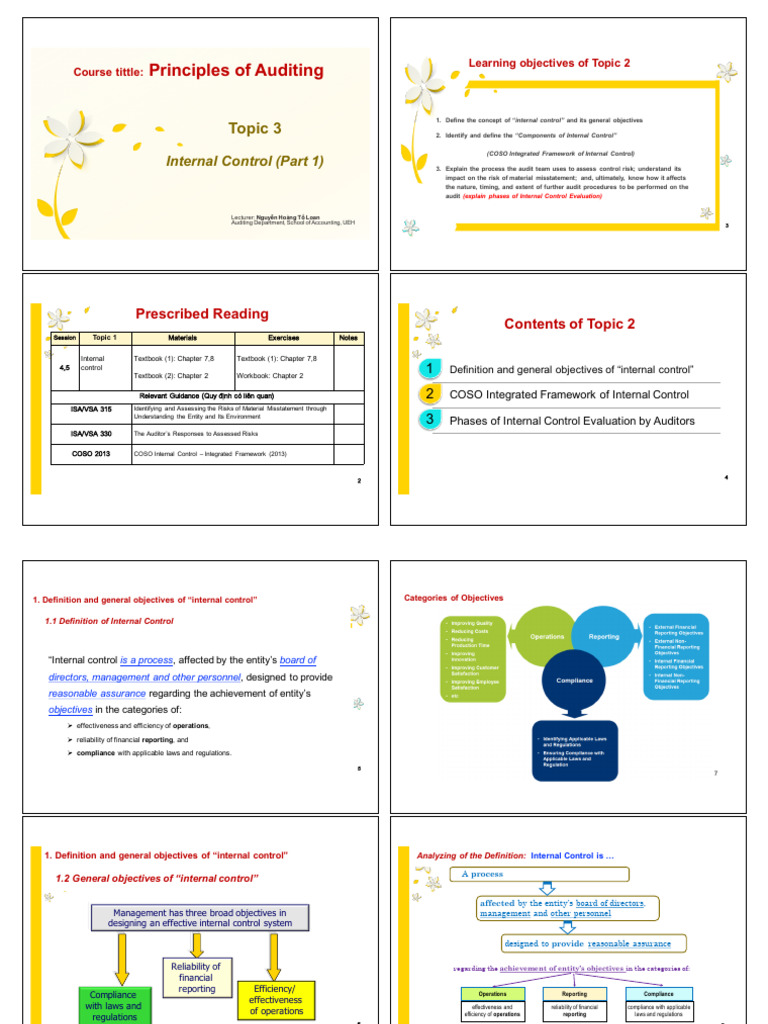 Topic 3 - Internal Control System | PDF | Internal Control | Audit