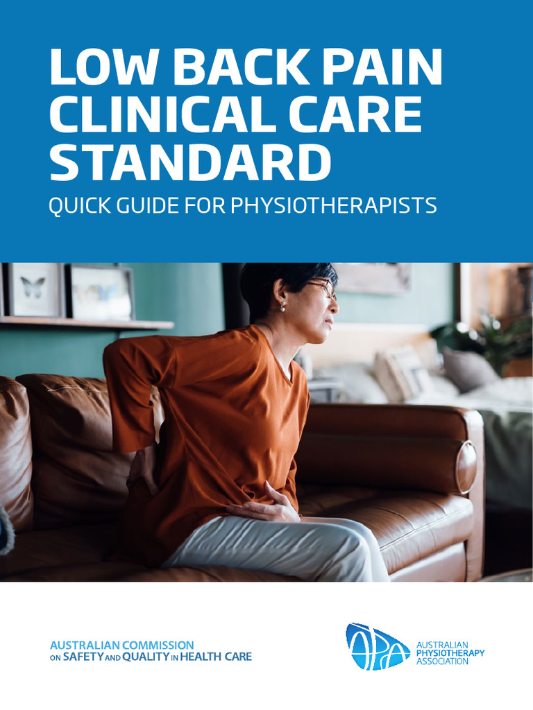 Quick Guide For Physiotherapists Low Back Pain Clinical Care Standard ...