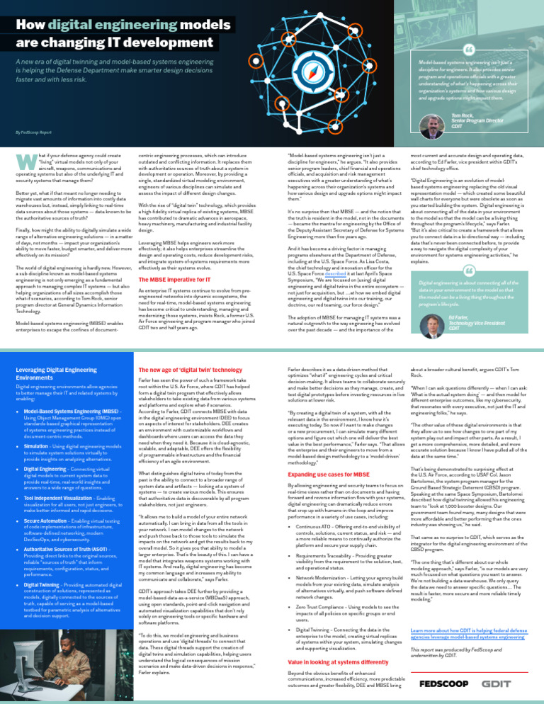 Digital Engineering Models Cbrochure | PDF | Simulation | Systems ...