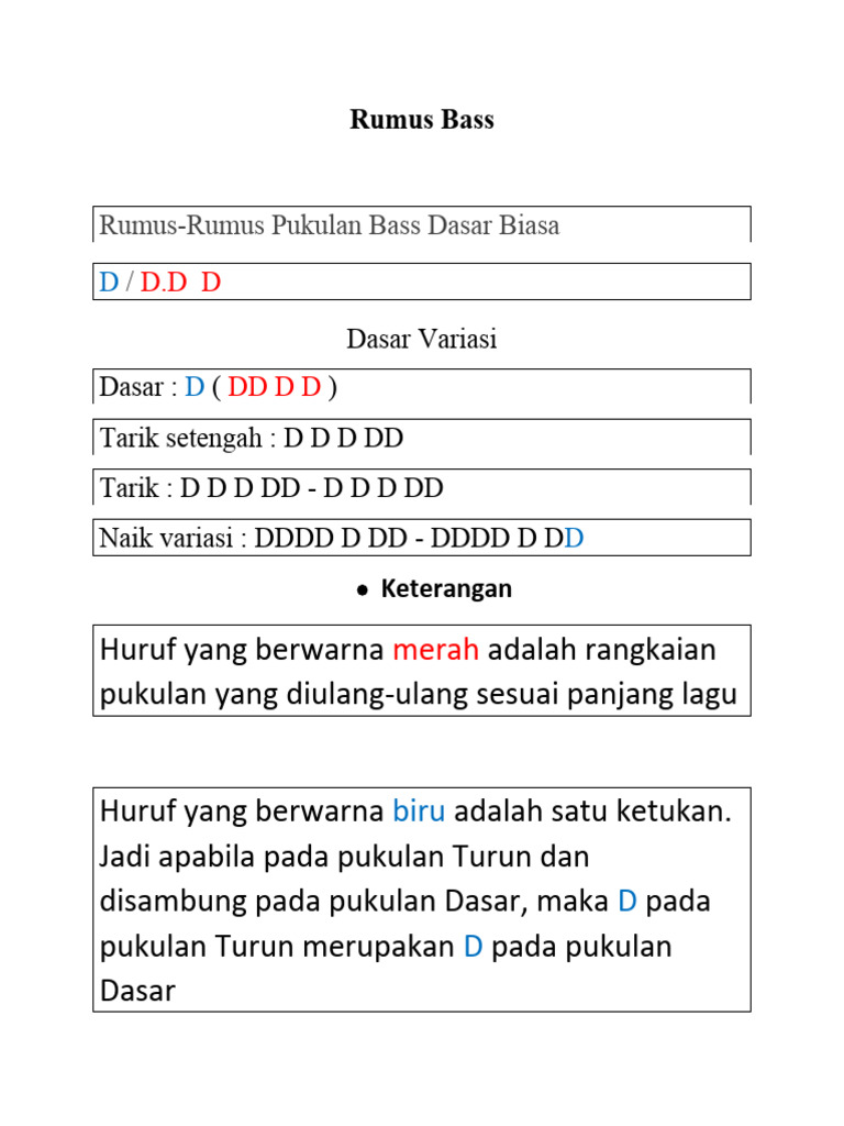 Rumus Bass | PDF