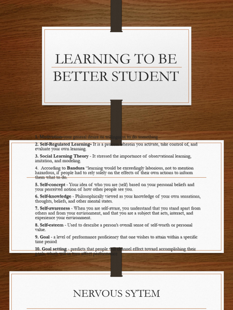 Learning To Be Better Student | PDF | Metacognition | Learning