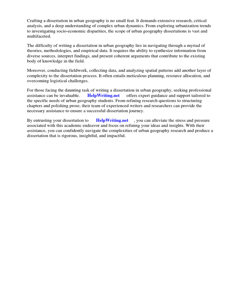 Urban Geography Dissertation Titles | PDF | Geography | Urban Geography