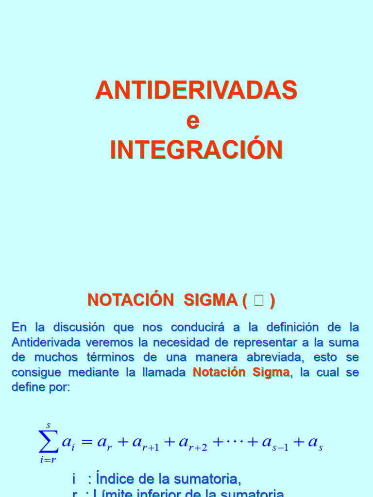 Antiderivadas e Integración | PDF | Integral | Cálculo
