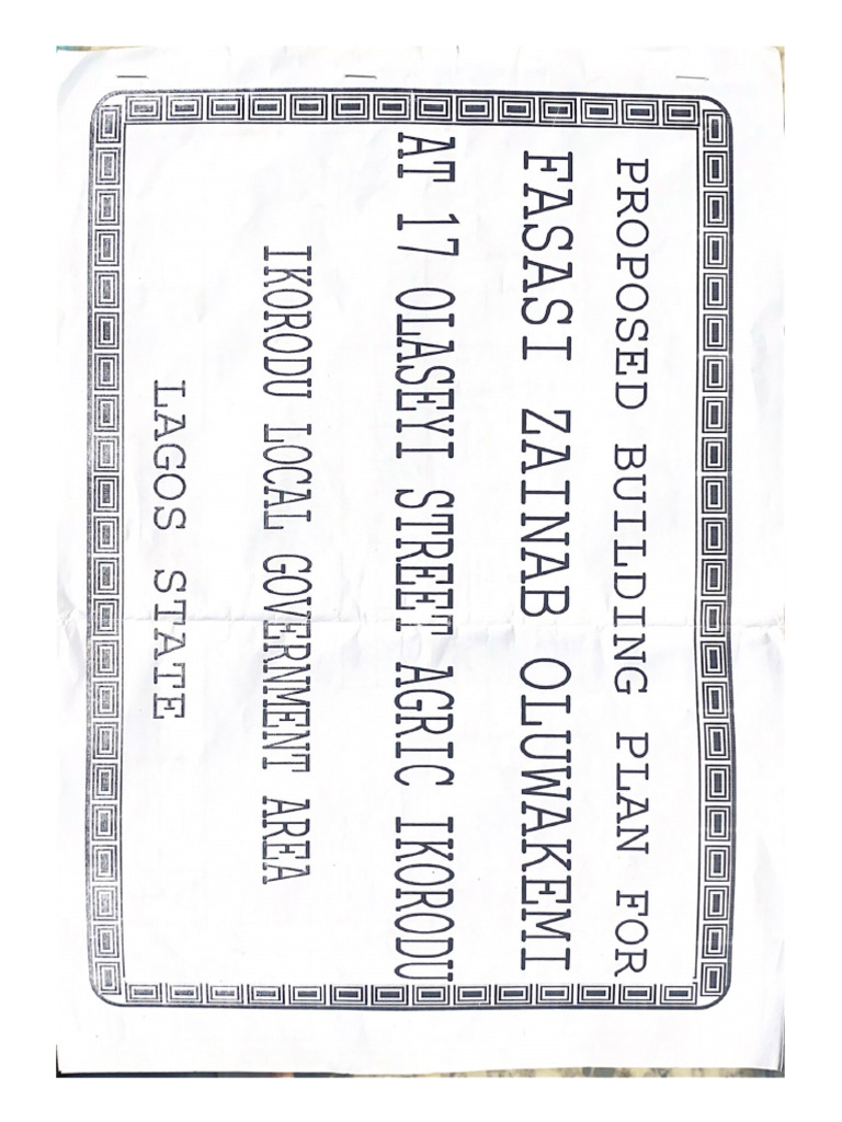 Proposed Building Plan For | PDF