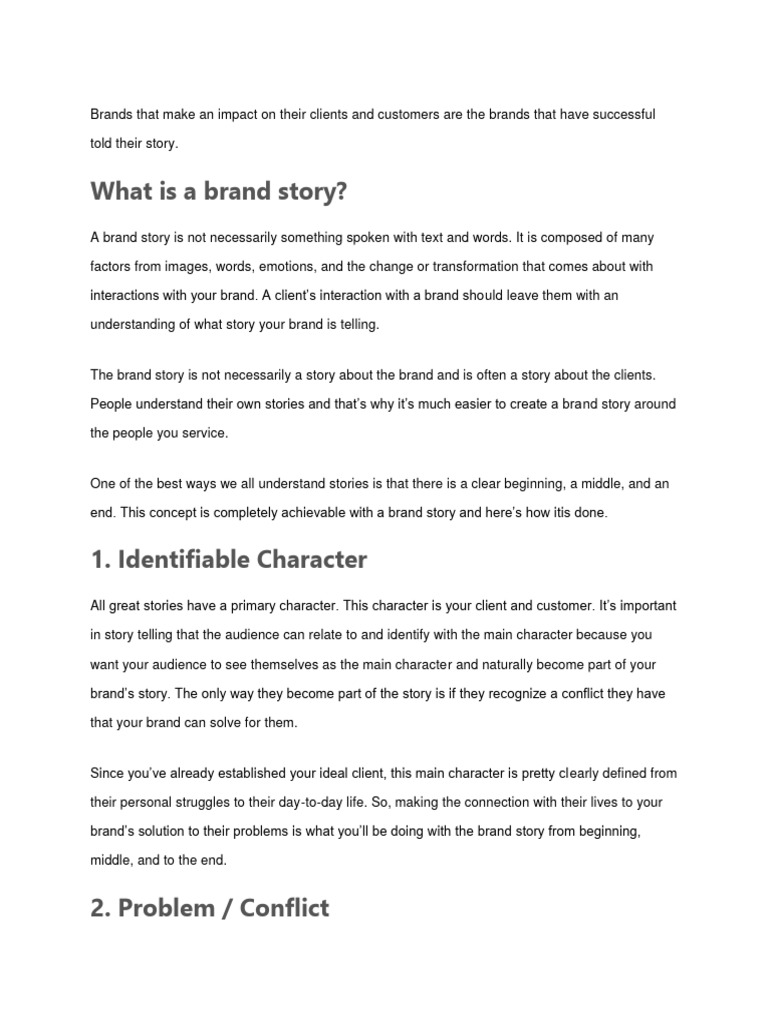 Crafting Your Brand's Story | PDF | Brand | Storytelling