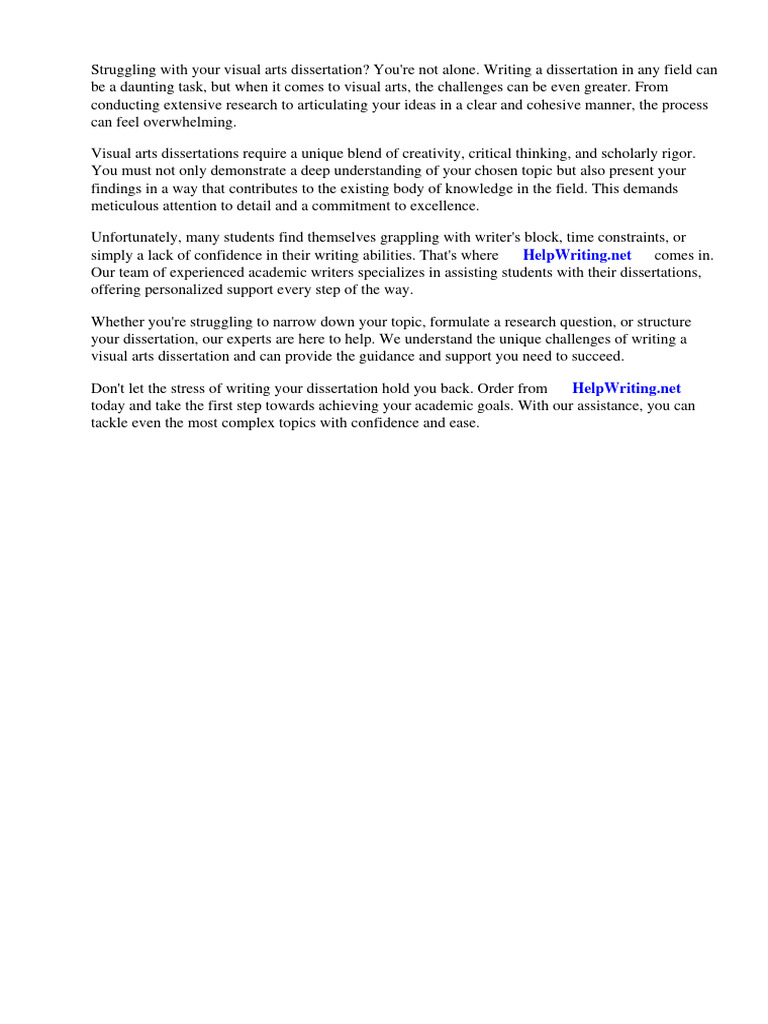 Visual Arts Dissertation Topics | PDF | Thesis | Creativity