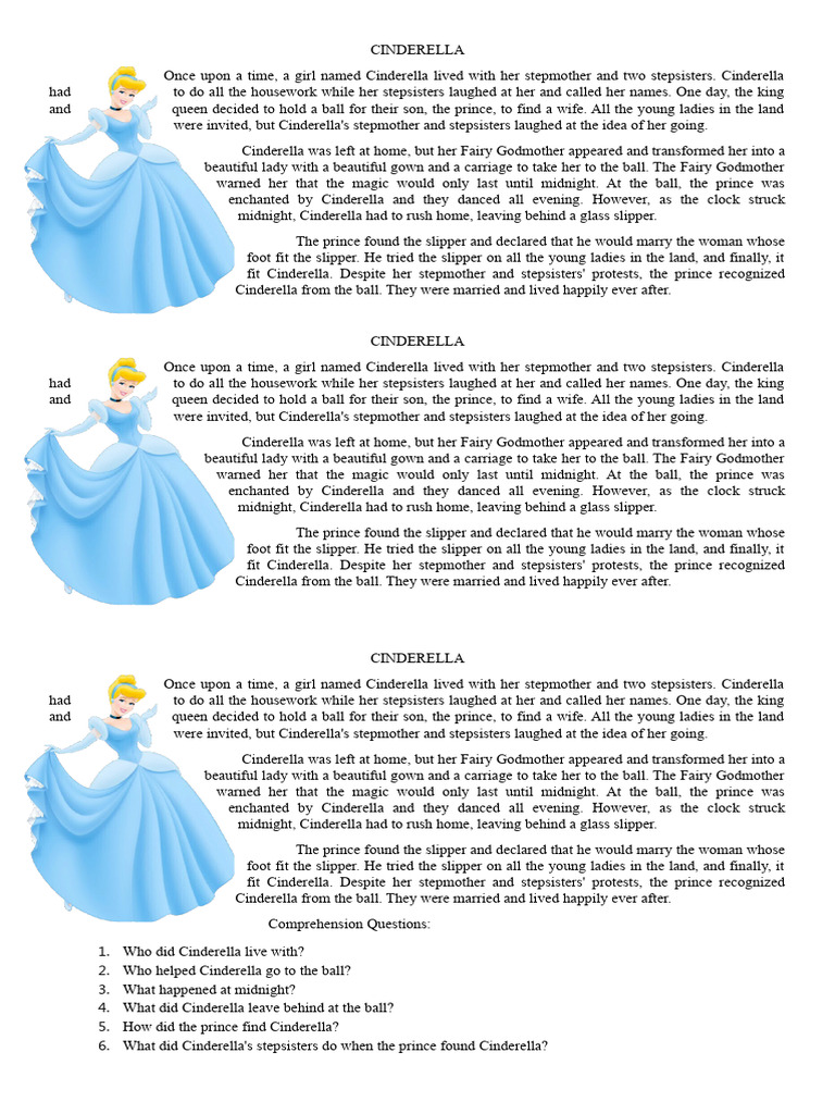 CINDERELLA | PDF | Cinderella | Grimms' Fairy Tales