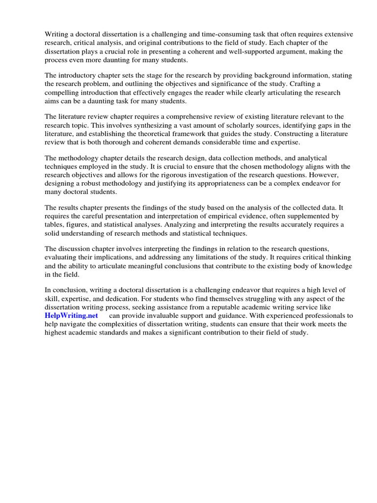 Doctoral Dissertation Chapters | PDF | Thesis | Methodology