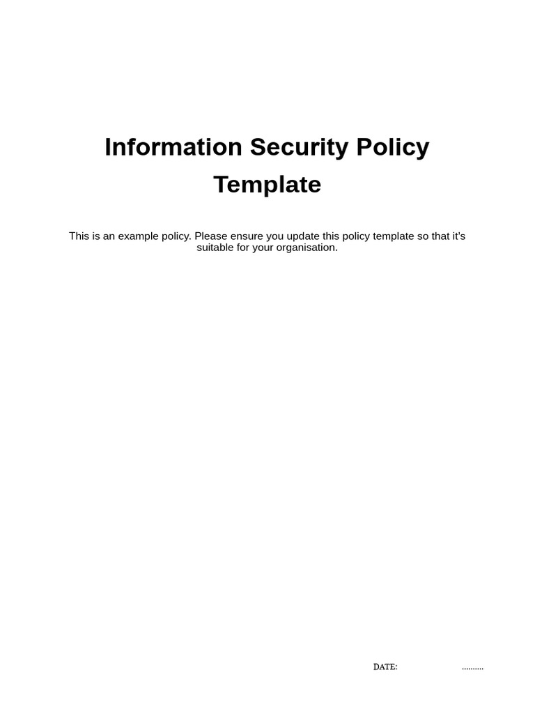 Information_Security_Policy_TEMPLATE_V1 | PDF | Information Security ...