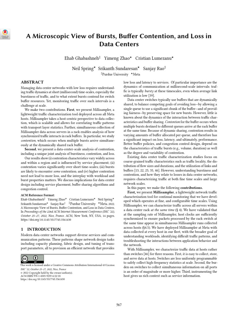 A Microscopic View of Bursts, Buffer Contention, and Loss in | PDF ...