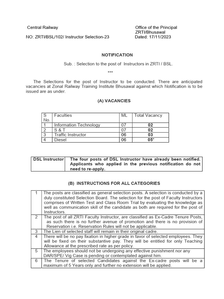 New It and Others Instructors Notification With Syllabus | PDF ...