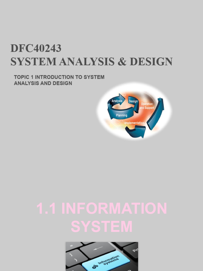 Chapter 1 Introduction To System Analysis And Design Pdf Software Development Process