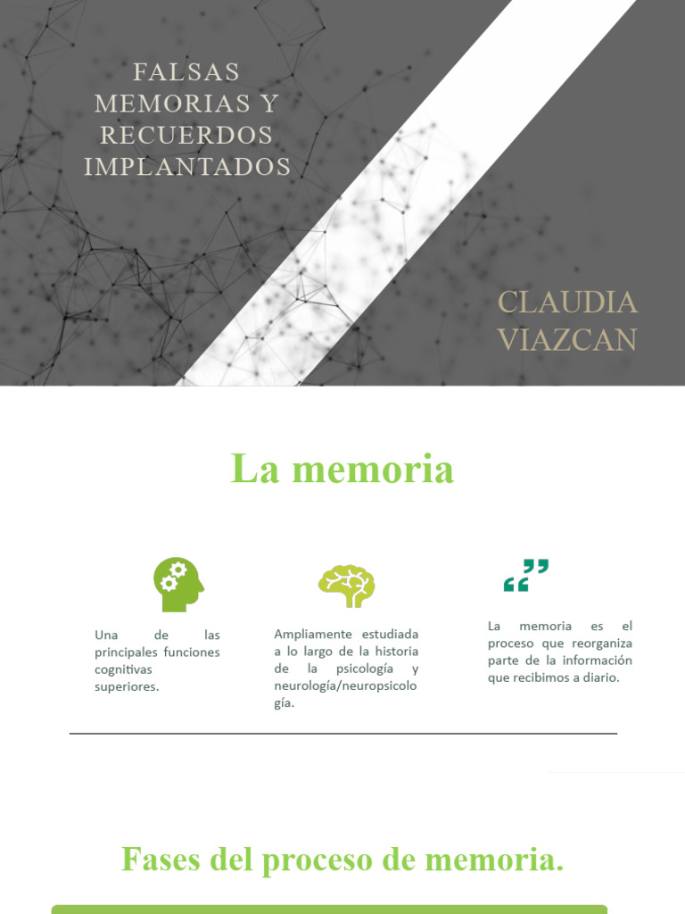 Falsas Memorias: Comprendiendo su Origen | PDF | Memoria | Ciencias del ...