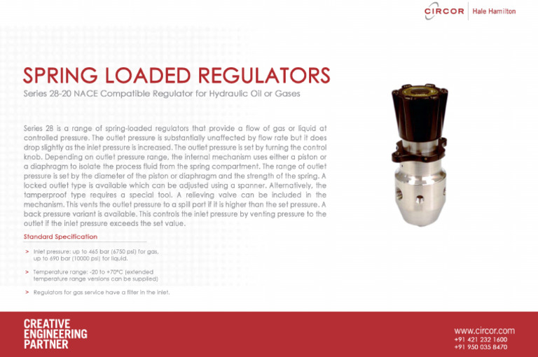 Product display- Spring loaded regulators | PDF