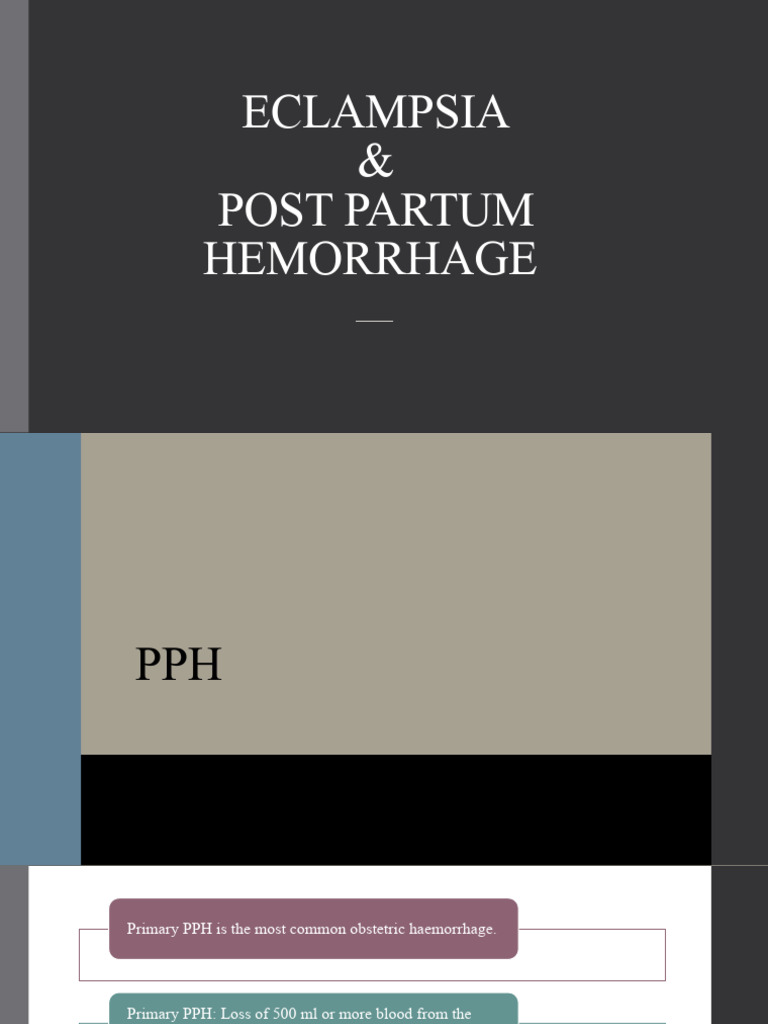 Eclampsia PPH | PDF | Childbirth | Hypertension