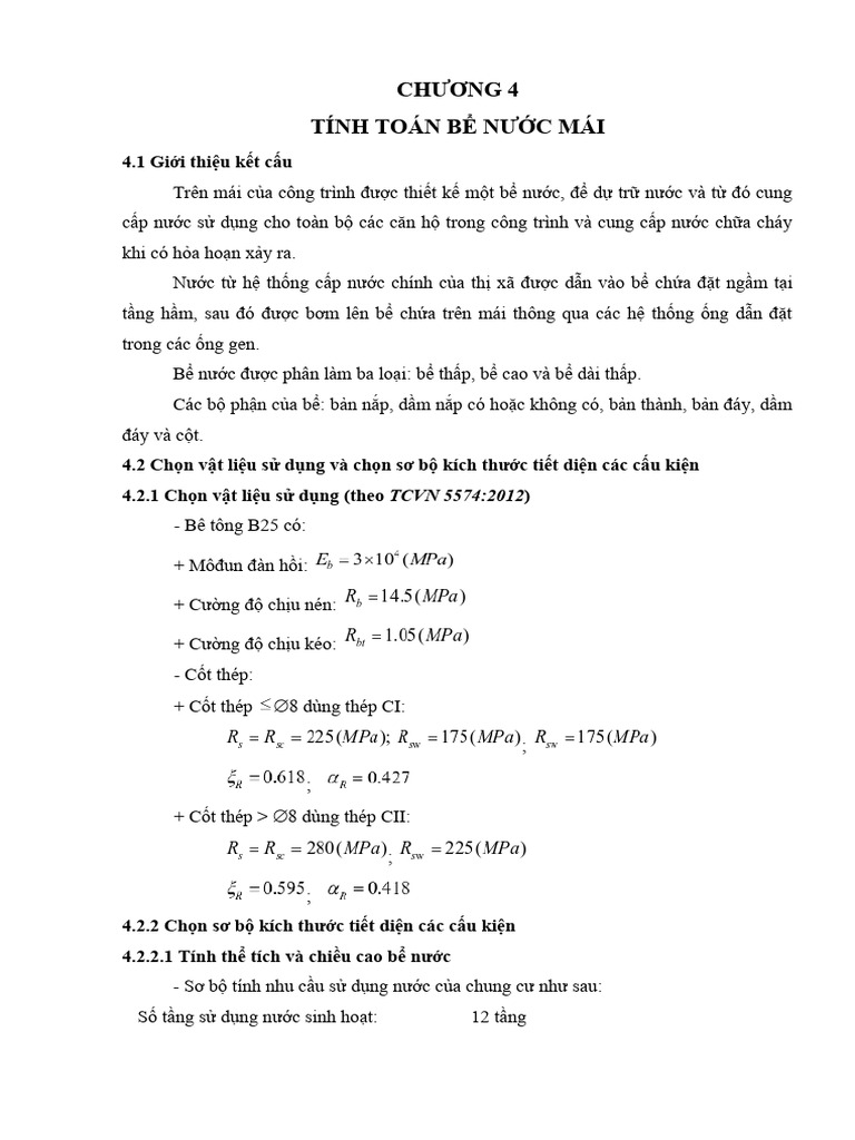 Thiet Ke Be Nuoc Mai - Le Tran Anh Khoa | PDF