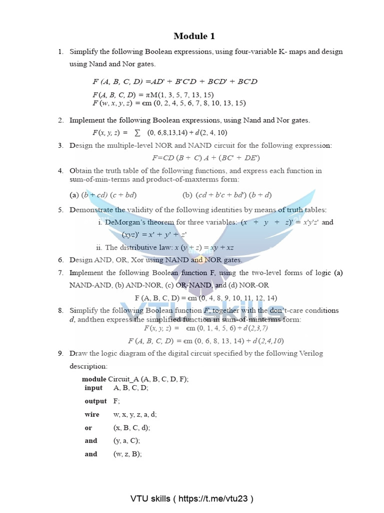 DD&CO QBANK (Vtu23) | PDF | Logic Gate | Computer Engineering DD&CO QBANK (Vtu23) | PDF | Logic Gate | Computer Engineering