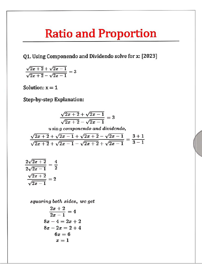 Ratio Proportion Ques ICSE CLASS X MATHS | PDF