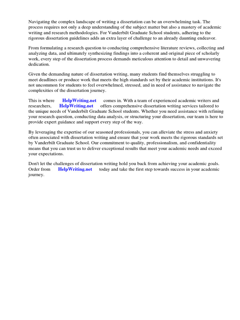 Vanderbilt Graduate School Dissertation Guidelines | PDF | Thesis Vanderbilt Graduate School Dissertation Guidelines | PDF | Thesis