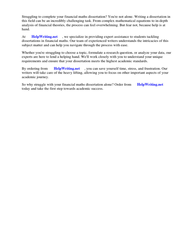 Financial Maths Dissertation Topics | PDF | Banks | Accounting